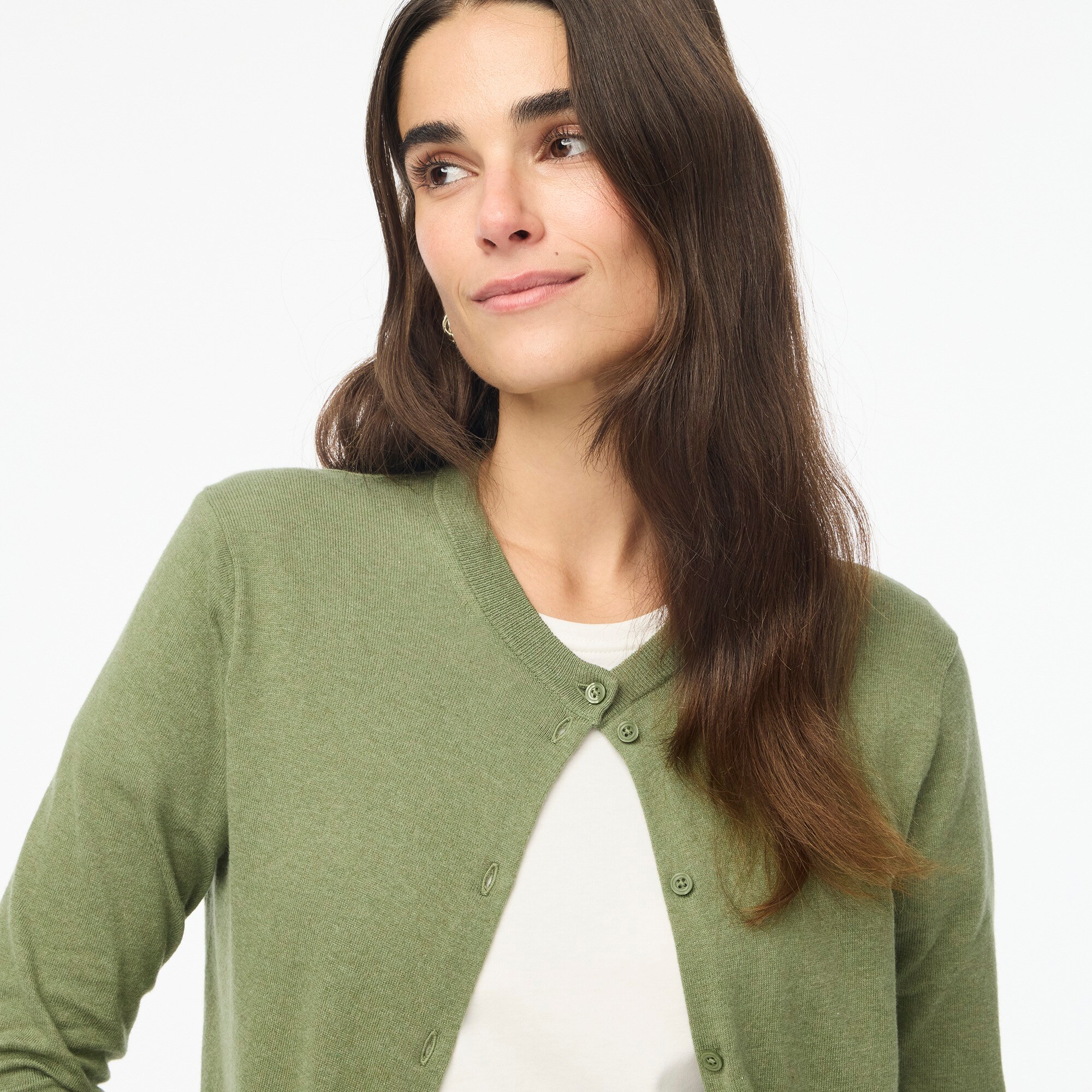 Factory: Classic Cotton Cardigan Sweater For Women