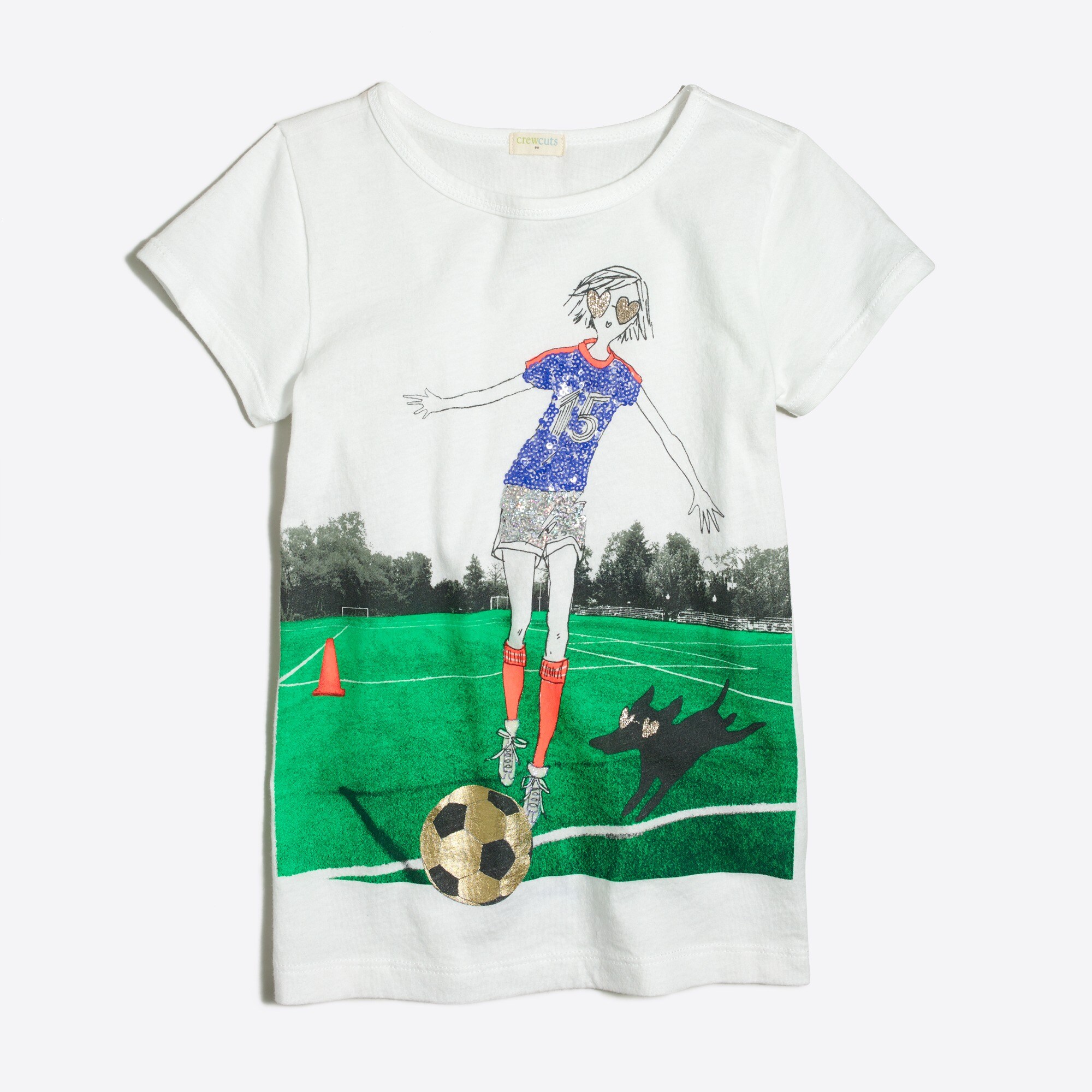 Factory: Girls' Girl Playing Soccer Graphic Tee For Girls