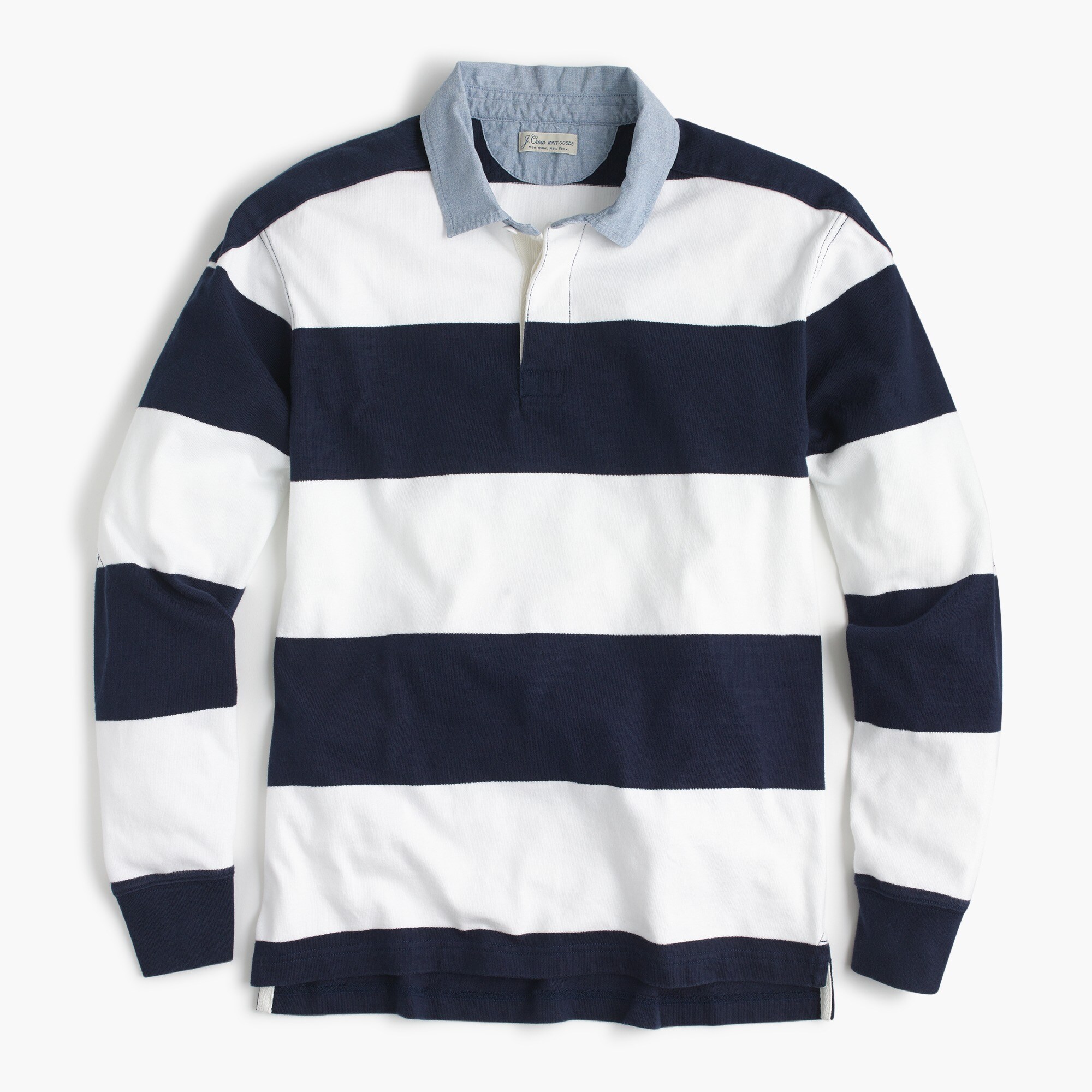 J.Crew: Rugby Shirt In Blue-and-white Stripe