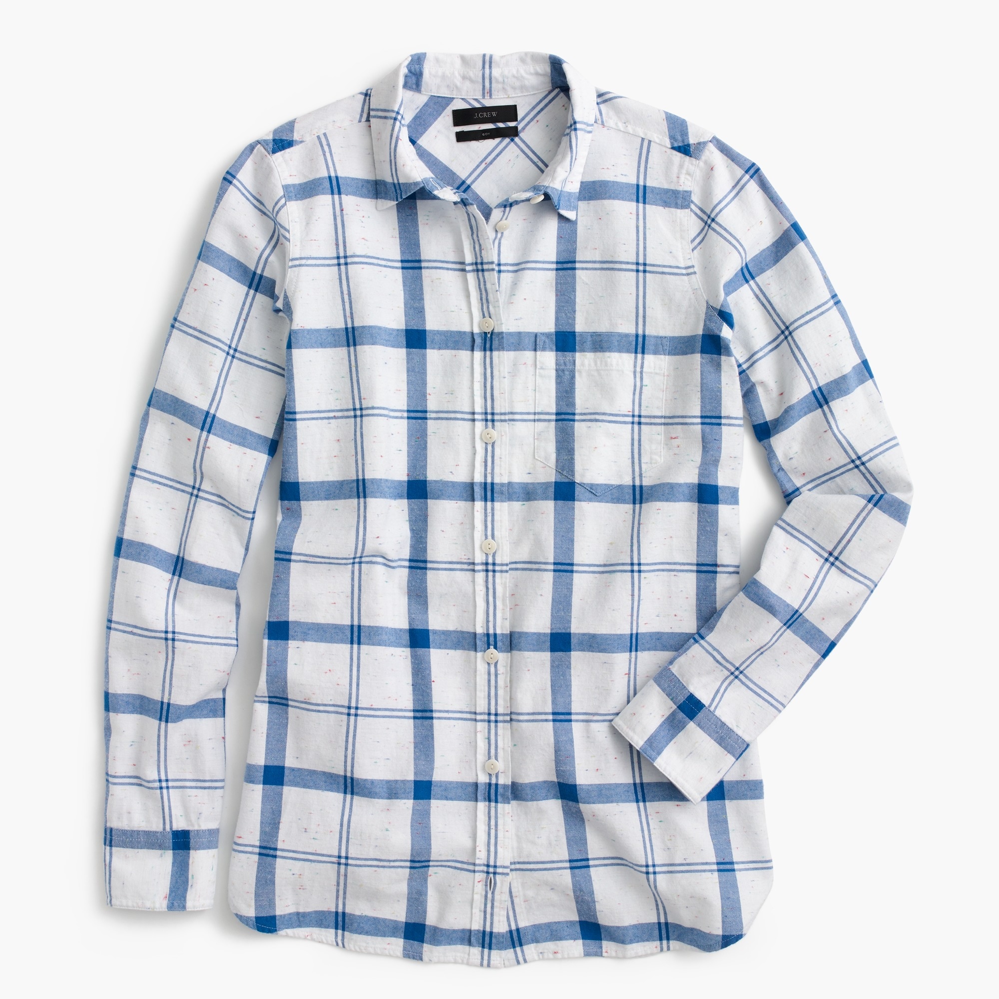 J.Crew: Boy Shirt In Confetti Plaid For Women