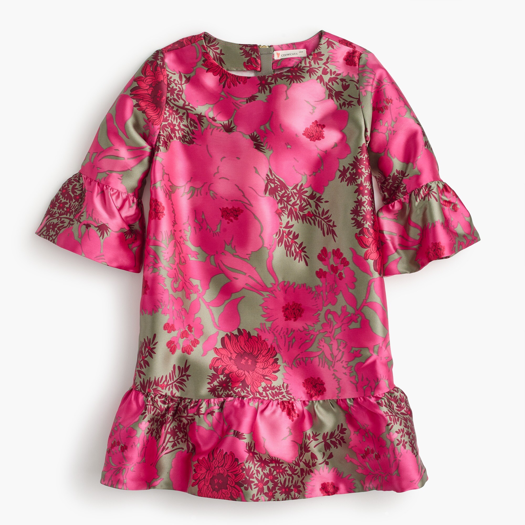 Jcrew Girls Drop Waist Dress In Pink Floral