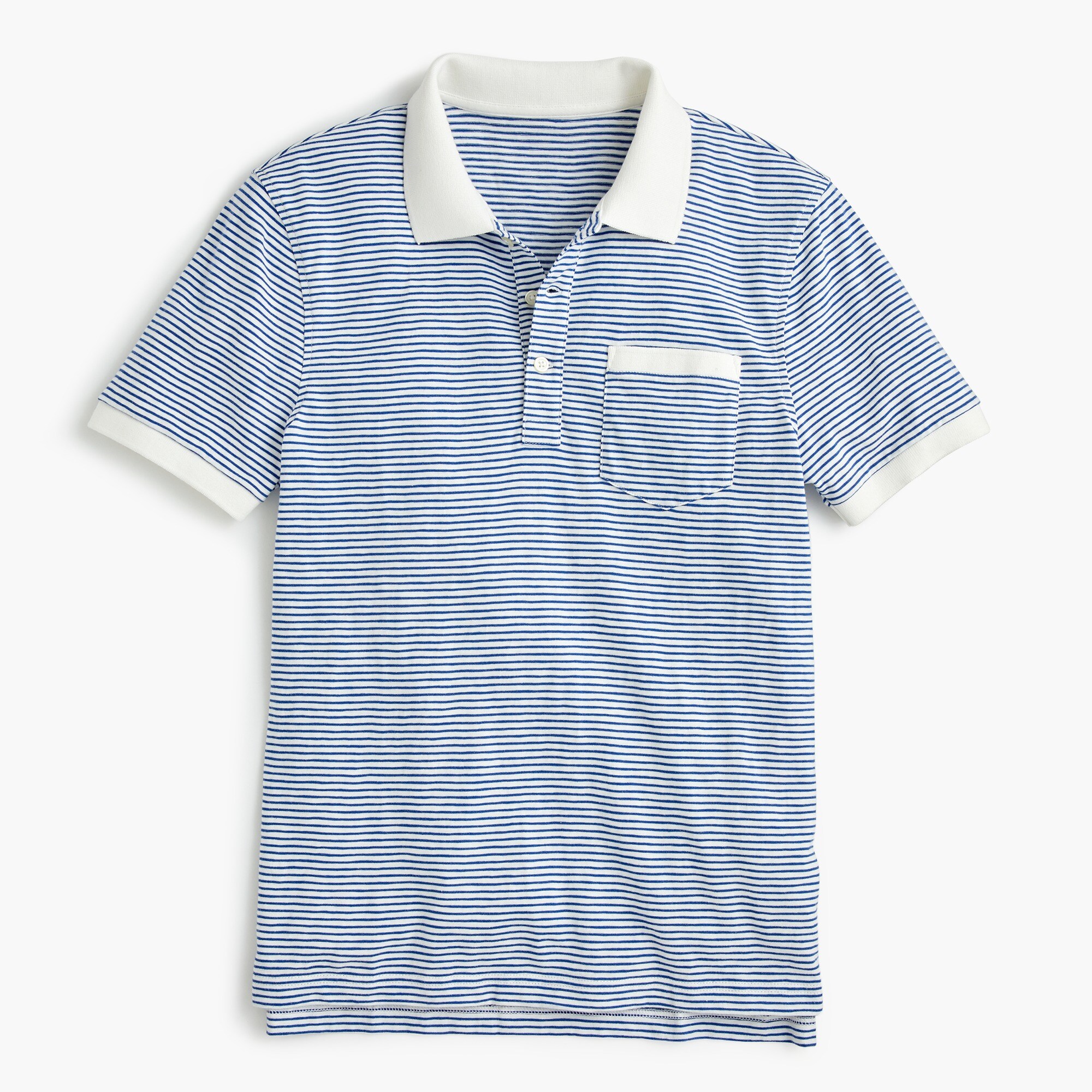 J.Crew: Slub Cotton Jersey Polo In Microstripe For Men