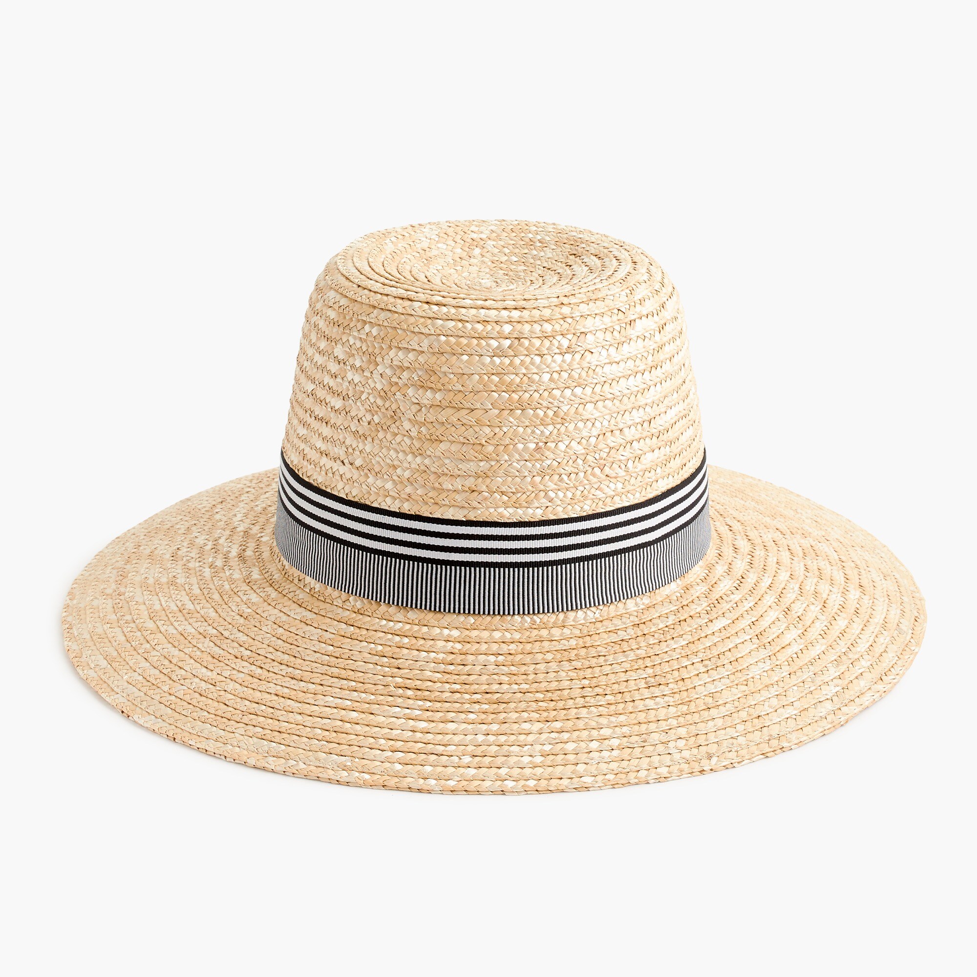 J.Crew: Straw Hat With Grosgrain Ribbon For Women