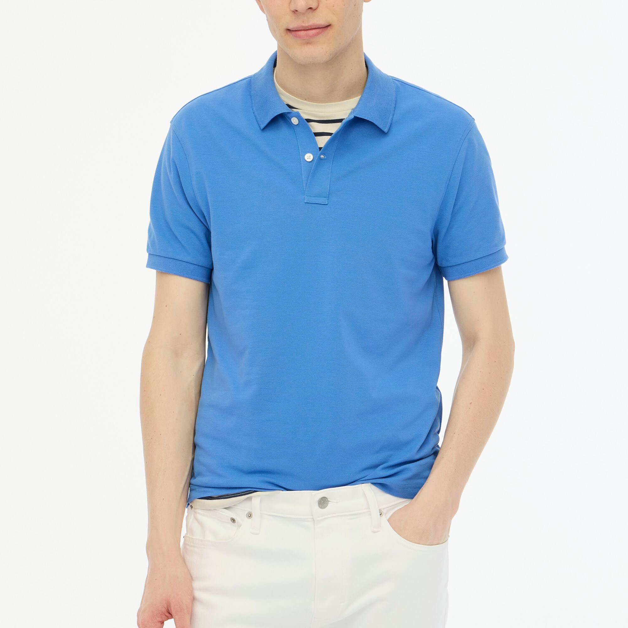 Factory: Untucked-fit Flex Piqué Polo Shirt For Men