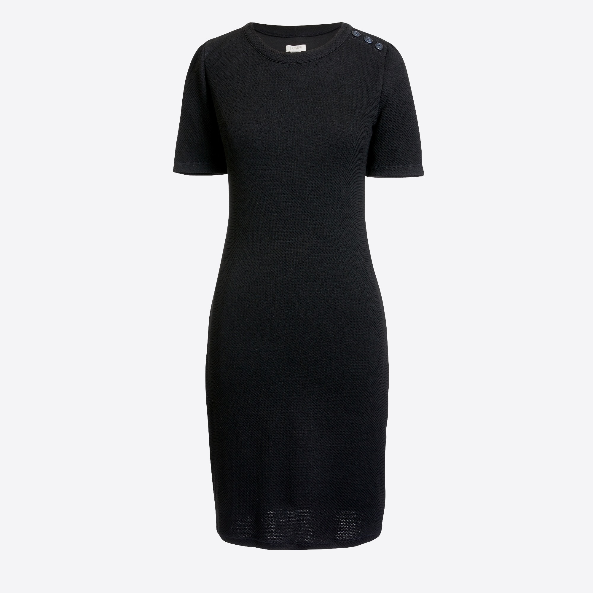 Factory: Short-sleeve Structured Knit Dress For Women