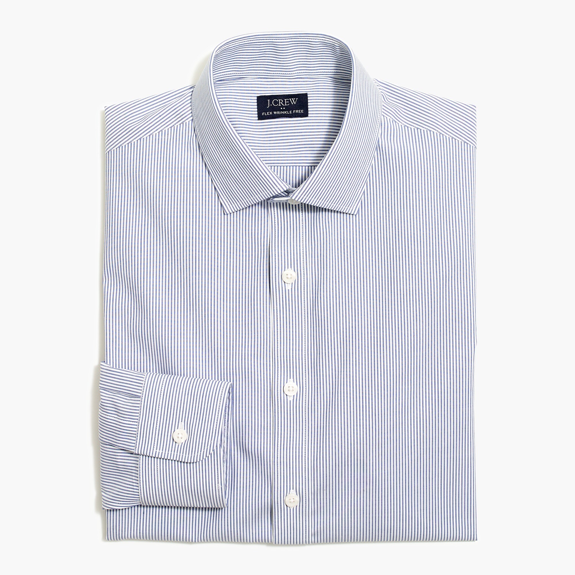Factory: Thompson Classic Wrinkle-free Dress Shirt In Stripe For Men