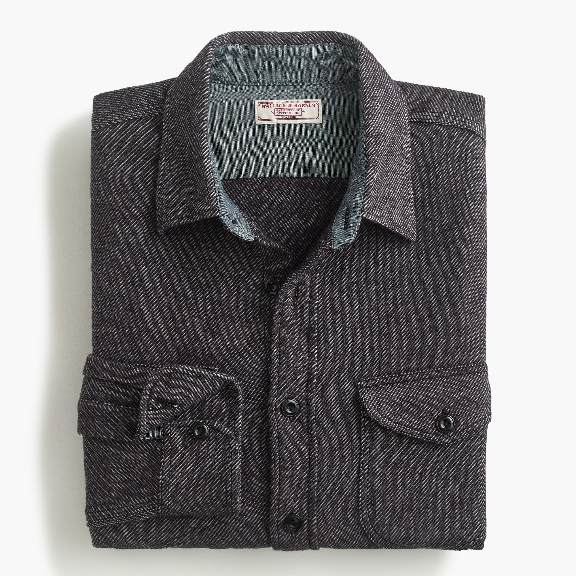 J.Crew: Wallace & Barnes Heavyweight Flannel Shirt In Two-tone Twill ...