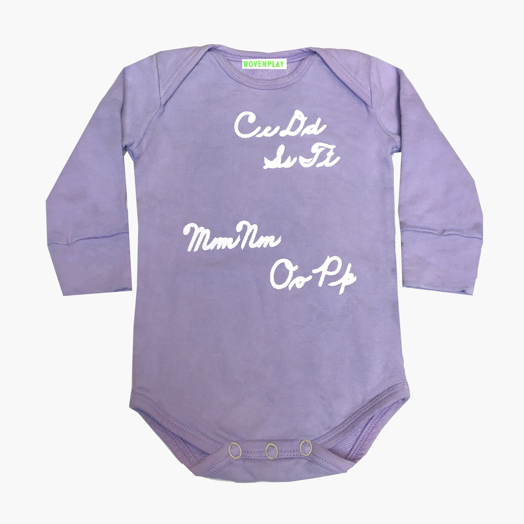 Baby Wovenplay cursive onesie