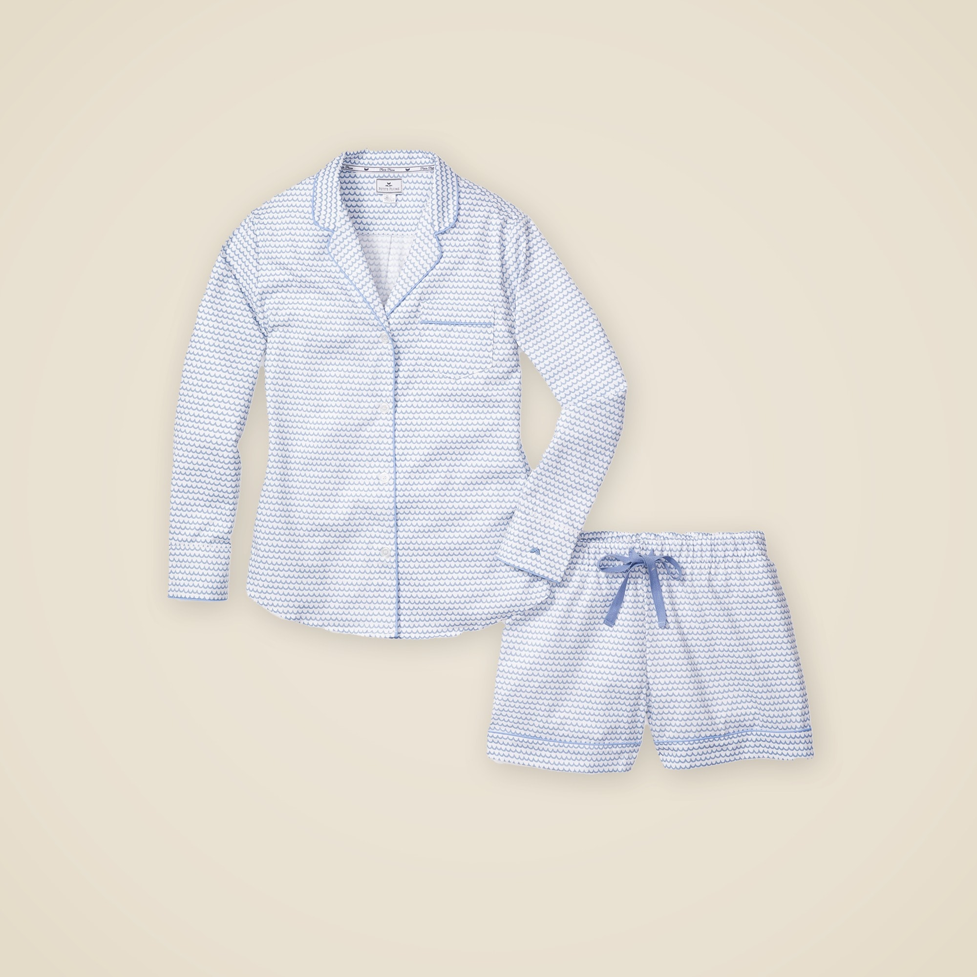 : Petite Plume™ Women's La Mer Long-sleeve Short Set For Women