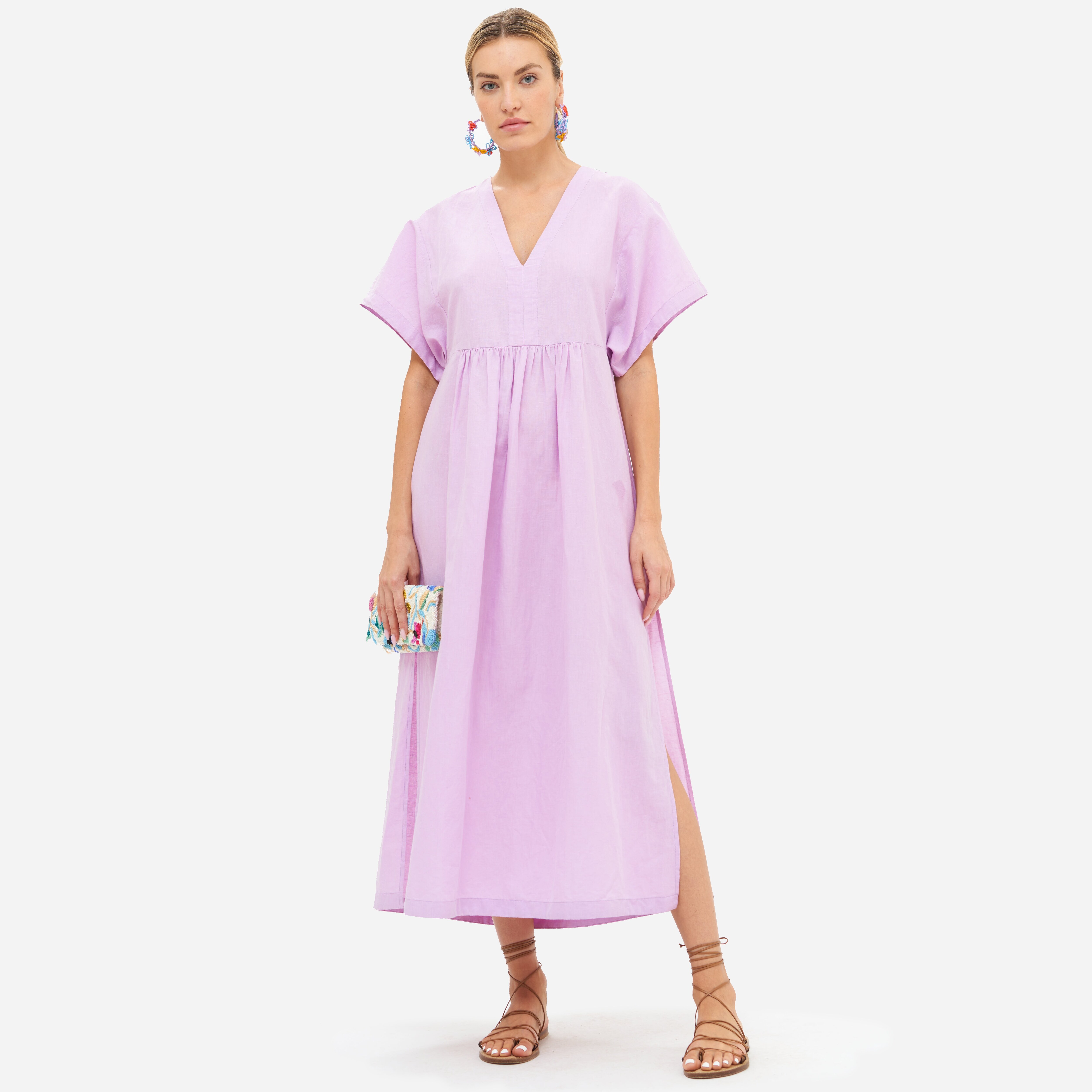 : OLIPHANT™ V-neck Maxi Dress For Women