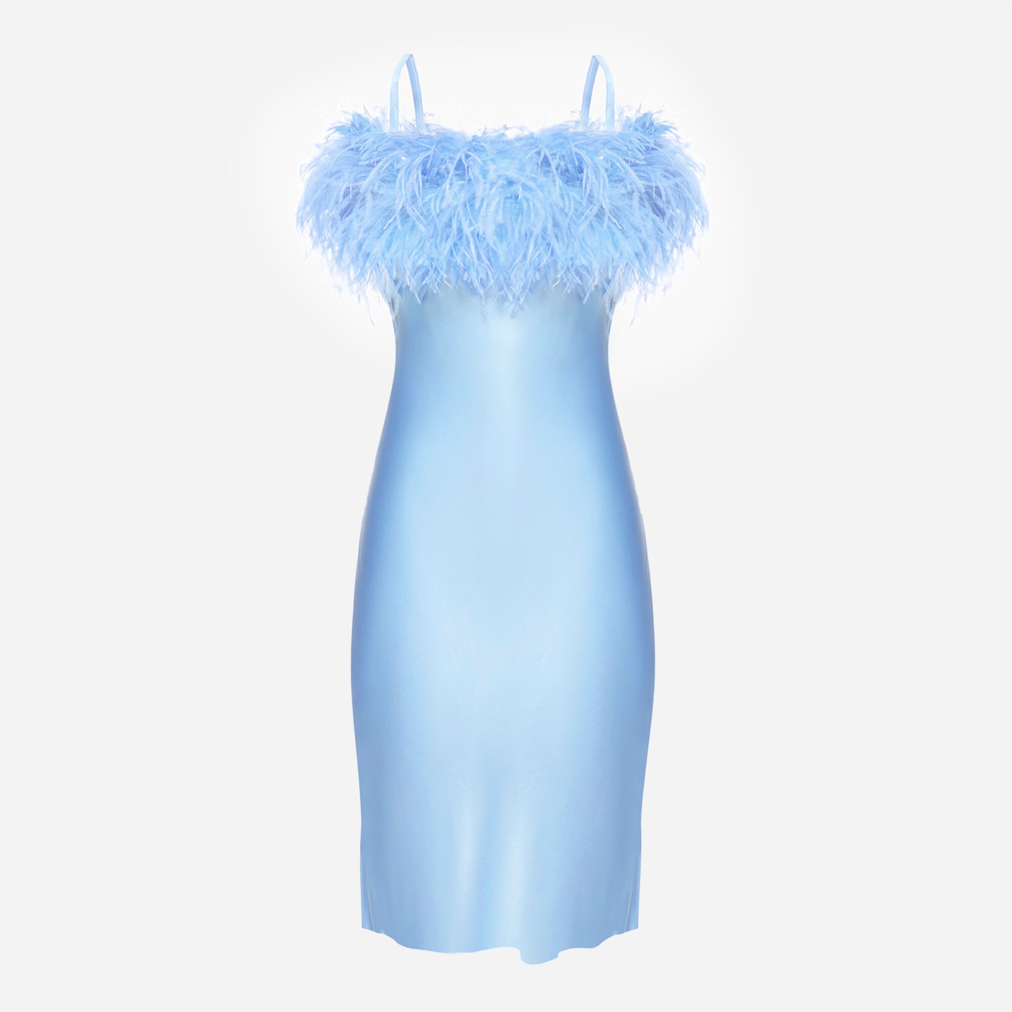 SLEEPER Boheme Mini Dress With Feathers For Women